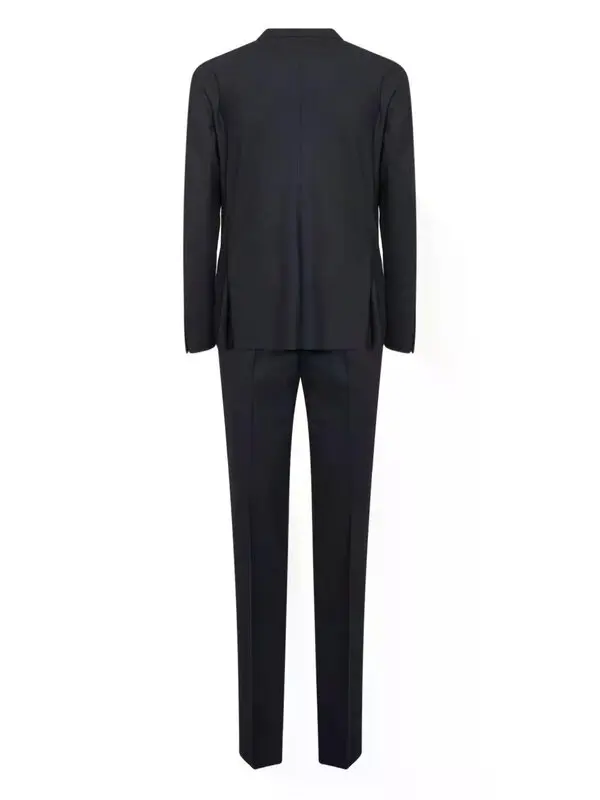 Tagliatore Peak-lapel Double-breasted Suit - Blue