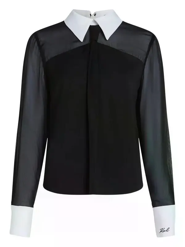 Karl Lagerfeld Sheer-panel Blouse