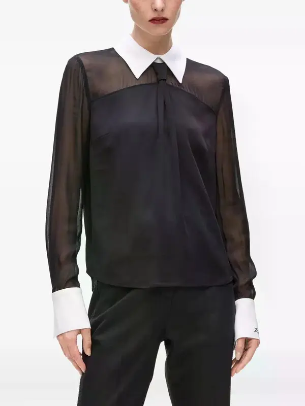 Karl Lagerfeld Sheer-panel Blouse