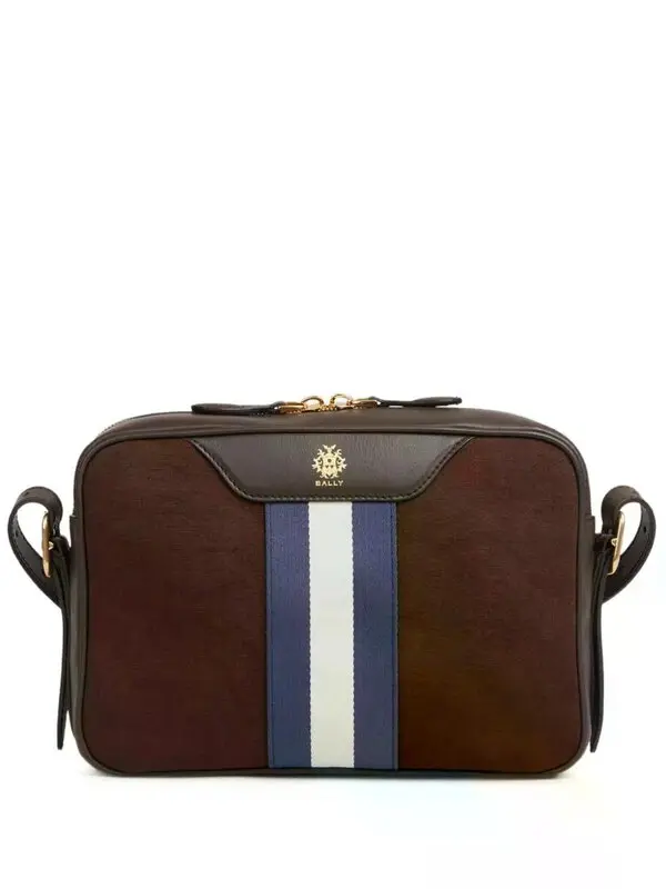 Bally Logo Detail Striped Shoulder Bag