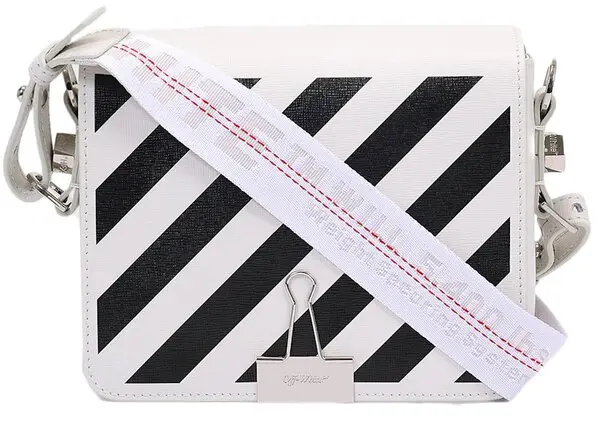 Off-White Off Diag Flap Bag - White