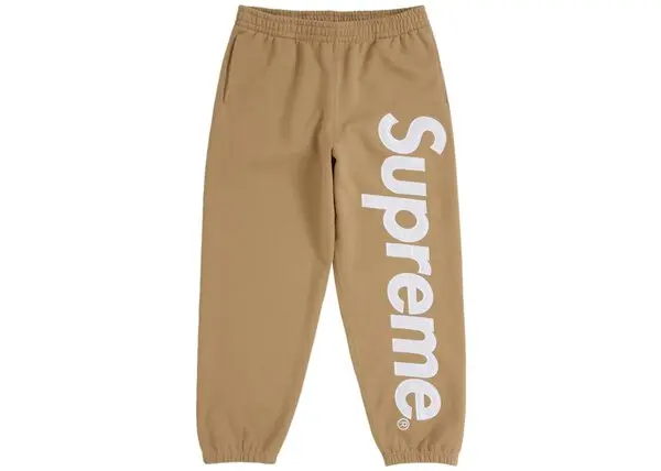 Supreme Satin Appliqué Sweatpant - Brown