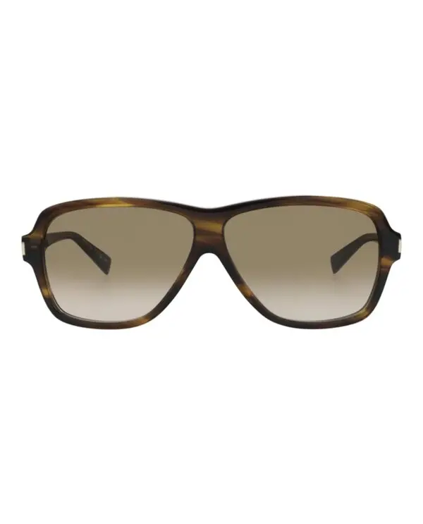 Saint Laurent Aviator Frame Recycled Acetate Sunglasses - Havana Havana Brown (sl609carol/30014608/003)