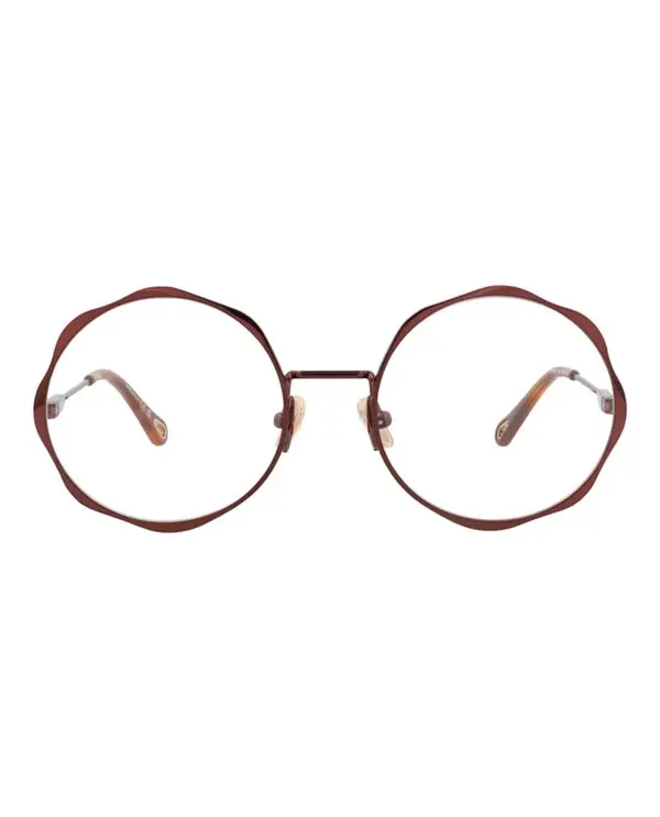 Chloé Round-frame Metal Optical Frames - Brown Brown Transparent (ch0185o/30014133/006)