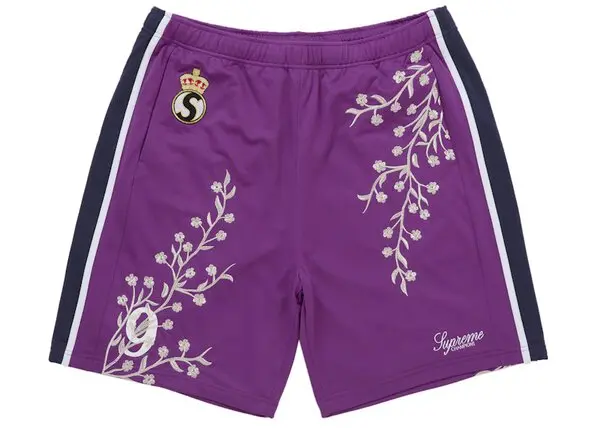 Supreme Floral Soccer Short - Purple