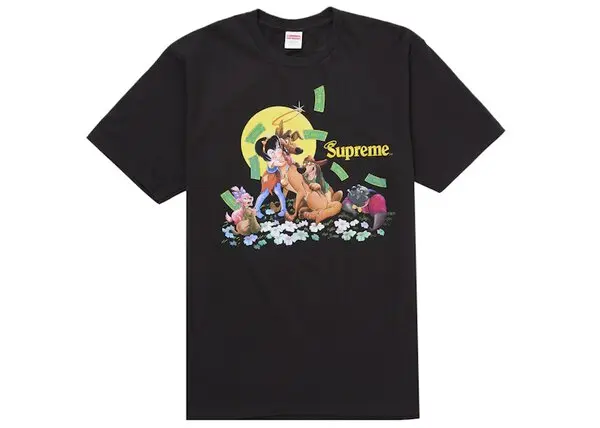 Supreme All Dogs Go To Heaven Tee Shirt - Black