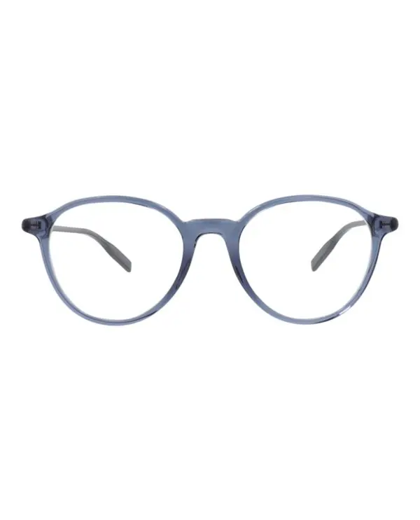 Montblanc Round Frame Recycled Acetate Optical Frames - Blue Blue Transparent (mb0291o/30014599/008)