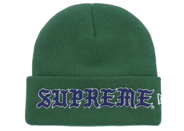 Supreme New Era Old English Beanie - Green