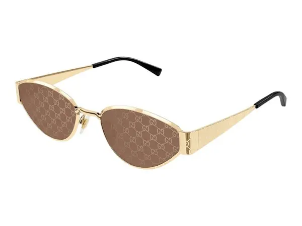 Gucci Geometrical Sunglasses - Gold Brown (gg1853s/003)