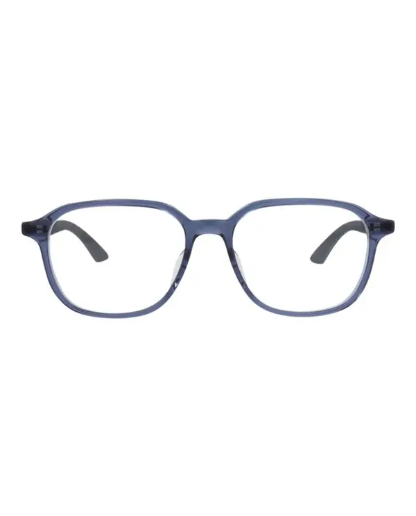 Montblanc Round Frame Recycled Acetate Optical Frames - Blue Ruthenium Transparent (mb0335oa/30015020/003)