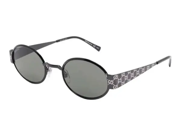 Gucci Oval Frame Sunglasses - Ruthenium Grey (gg1854s/001)