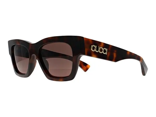 Gucci Rectangular Havana Sunglasses - Havana Brown (gg1835s/002)