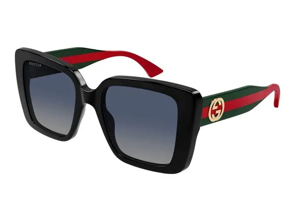 Gucci Square Frame Sunglasses - Black Green Grey (gg1861s/005)