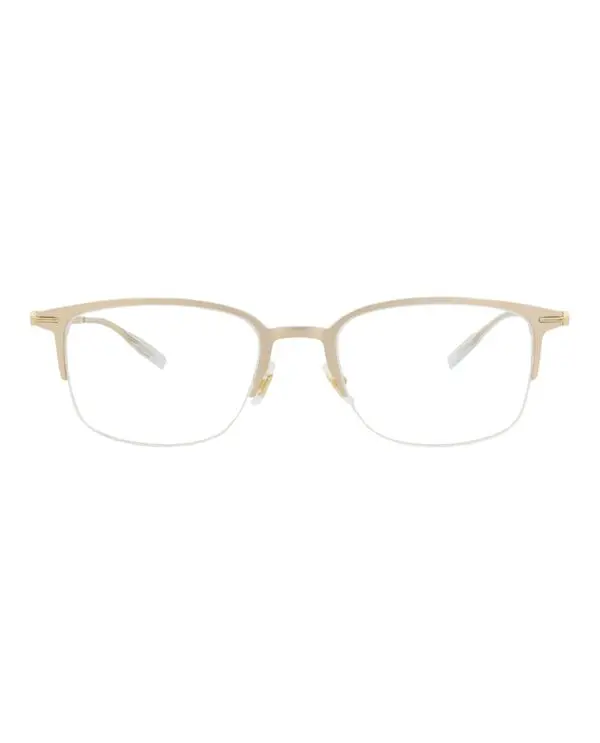 Montblanc Square Frame Aluminum Optical Frames - Gold Gold Transparent (mb0234ok/30013548/001)