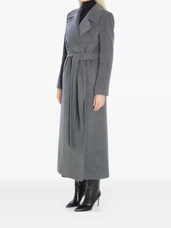 Tagliatore Classic-lapels Belted Coat - Grey