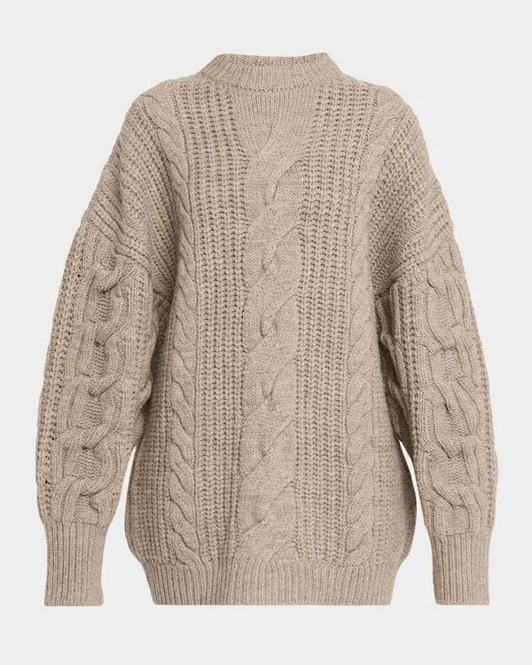IRO PARIS Gweena Cableknit Sweater - Taupe