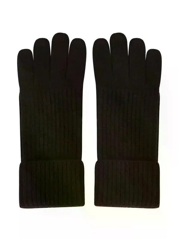 POTAMY Ribbed Cashmere Gloves - Brown