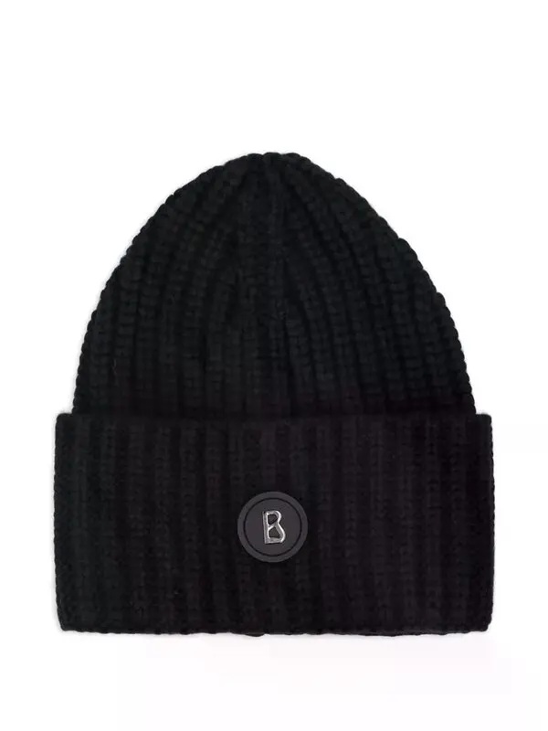 Bogner Ribbed Knit Beanie - Black