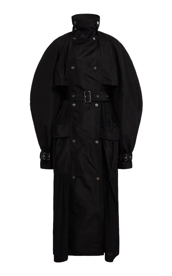 LANVIN Silk-blend Trench Coat - Black