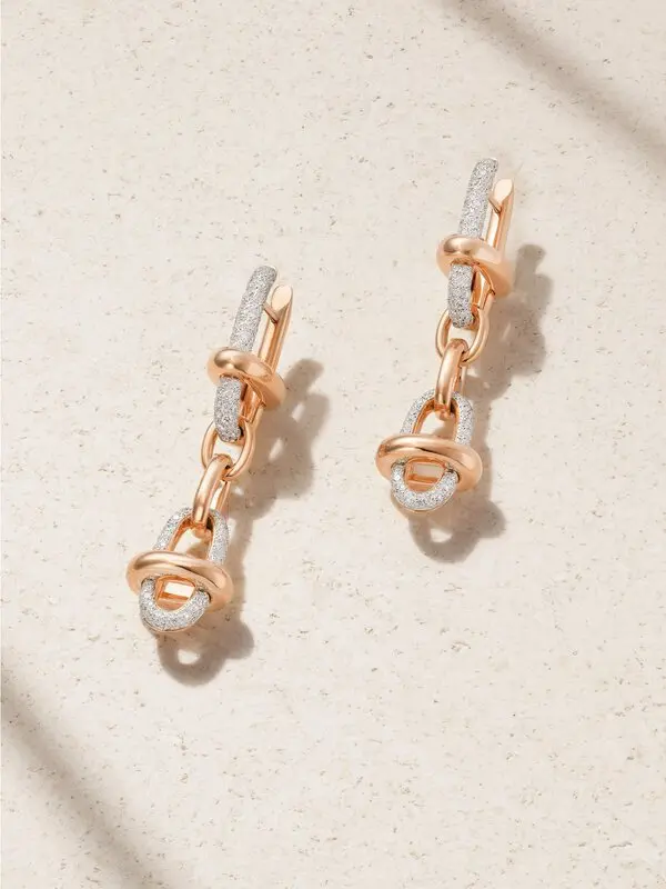 Pomellato Iconica 18-karat Rose Diamond Earrings - Gold
