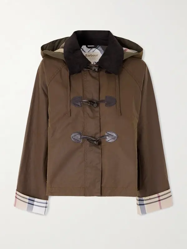 Barbour Myra Leather-trimmed Hooded Jacket