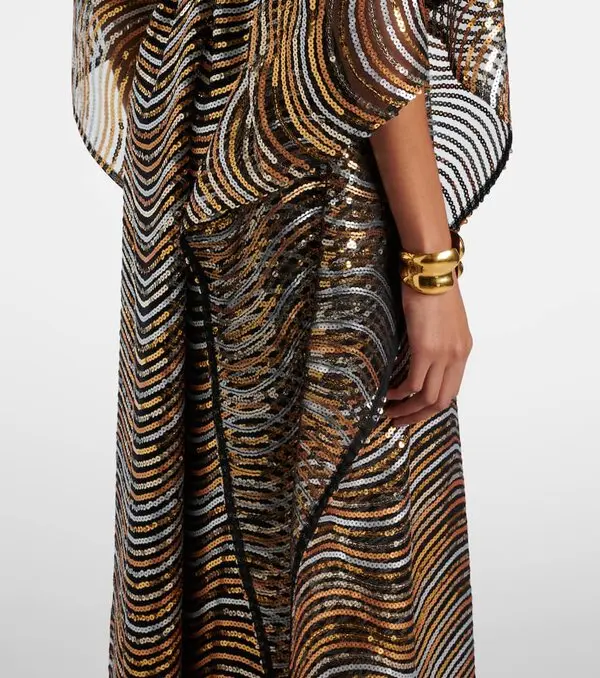 TALLER MARMO Sequined Tulle Kaftan