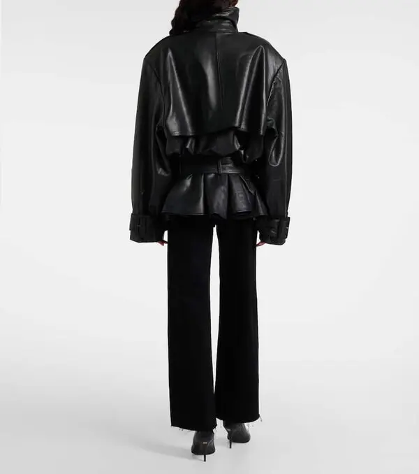 ROTATE BY BIRGER CHRISTENSEN Leather Biker Jacket