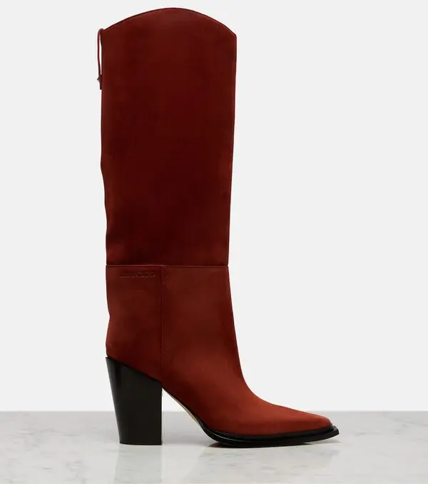 JIMMY CHOO Cece 80 Suede Knee-high Boots