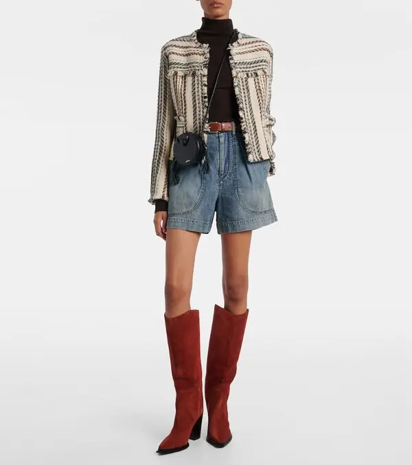 JIMMY CHOO Cece 80 Suede Knee-high Boots