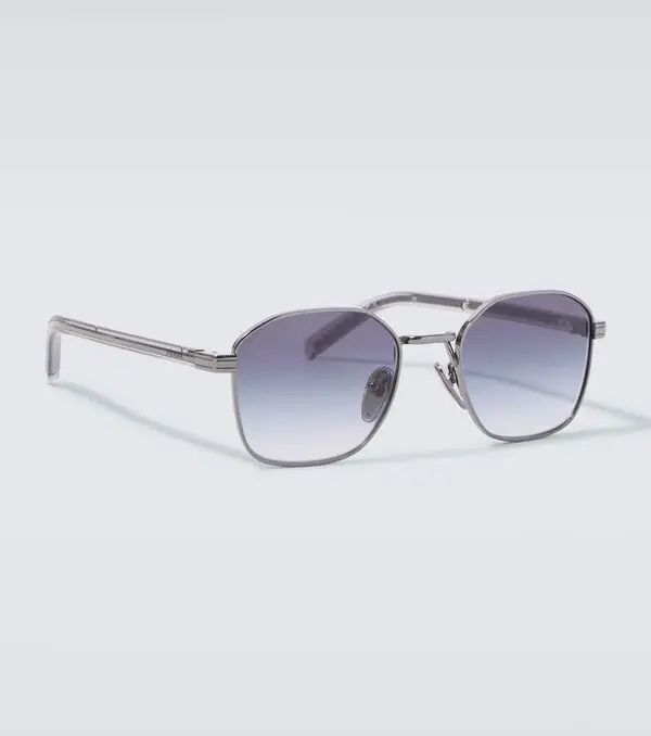 Prada Square Frame Sunglasses - Silver