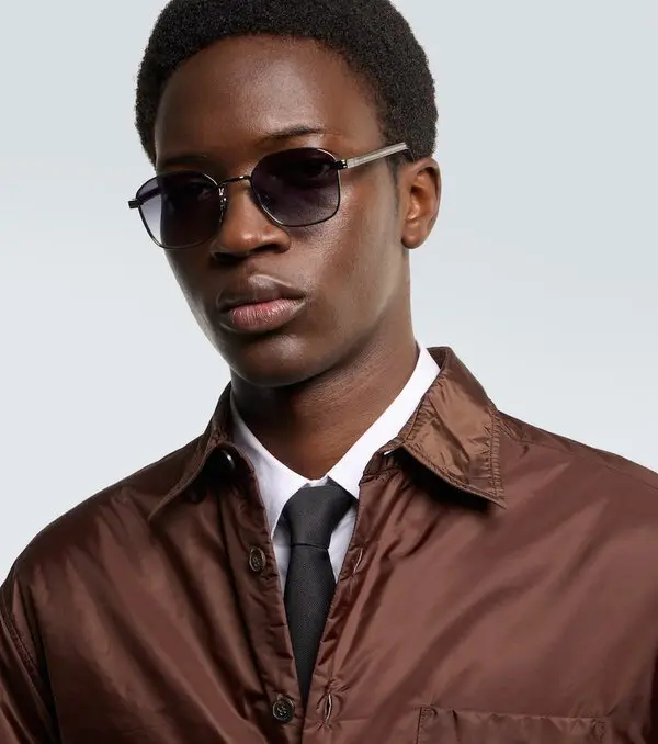 Prada Square Frame Sunglasses - Silver