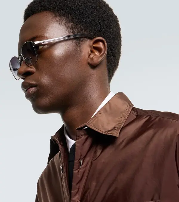 Prada Square Frame Sunglasses - Silver