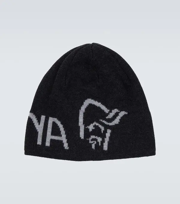 NORRONA Logo Wool Beanie - Grey