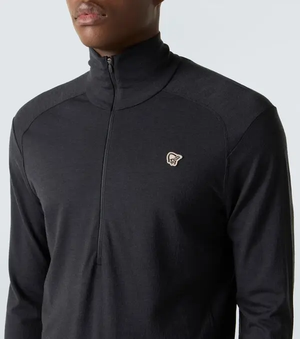 NORRONA Femund Wool Half-zip Ski Top - Black