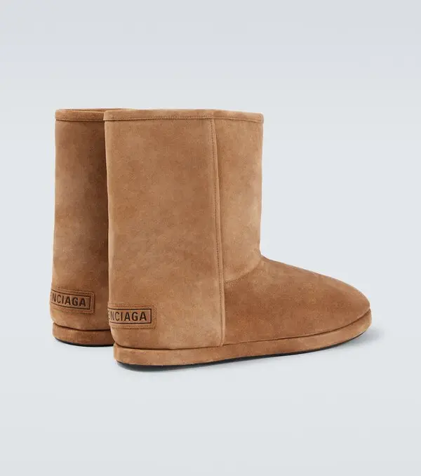 Balenciaga Alaska Suede Ankle Boots - Brown