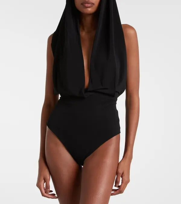 Balmain Hooded Jersey Bodysuit