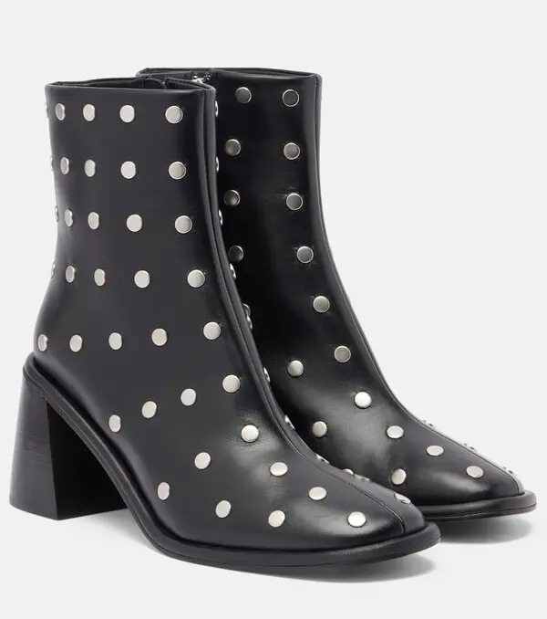 SOULIERS MARTINEZ Kima 80 Studded Leather Ankle Boots