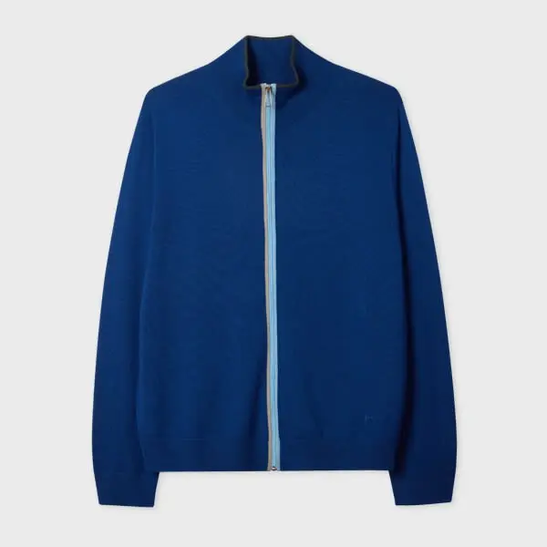 Paul Smith Merino Wool Zip-through Cardigan