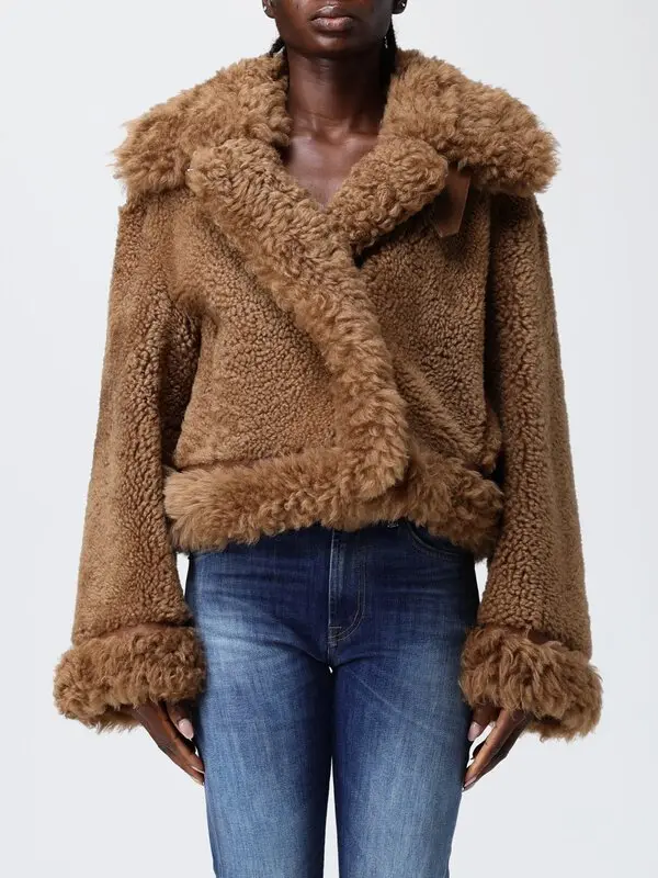 DONDUP Fur Coat - Brown