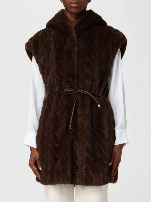 Liu Jo Fur Coat - Cocoa