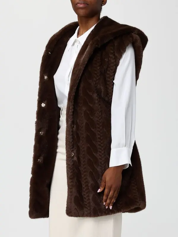 Liu Jo Fur Coat - Cocoa