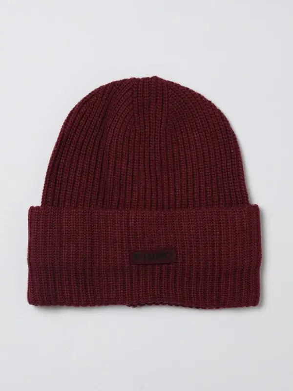 Pinko Ribbed Beanie - Burgundy
