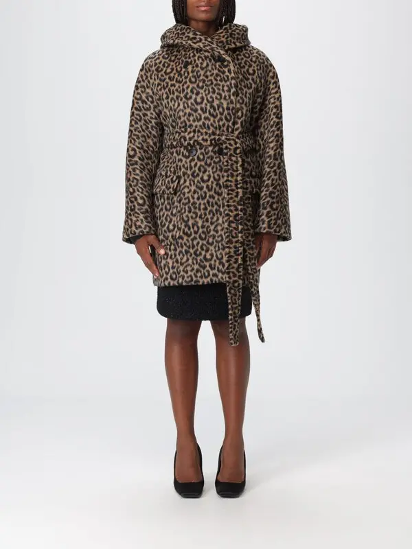 Tagliatore Leopard Print Coat