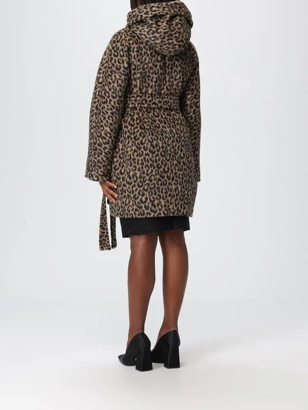 Tagliatore Leopard Print Coat