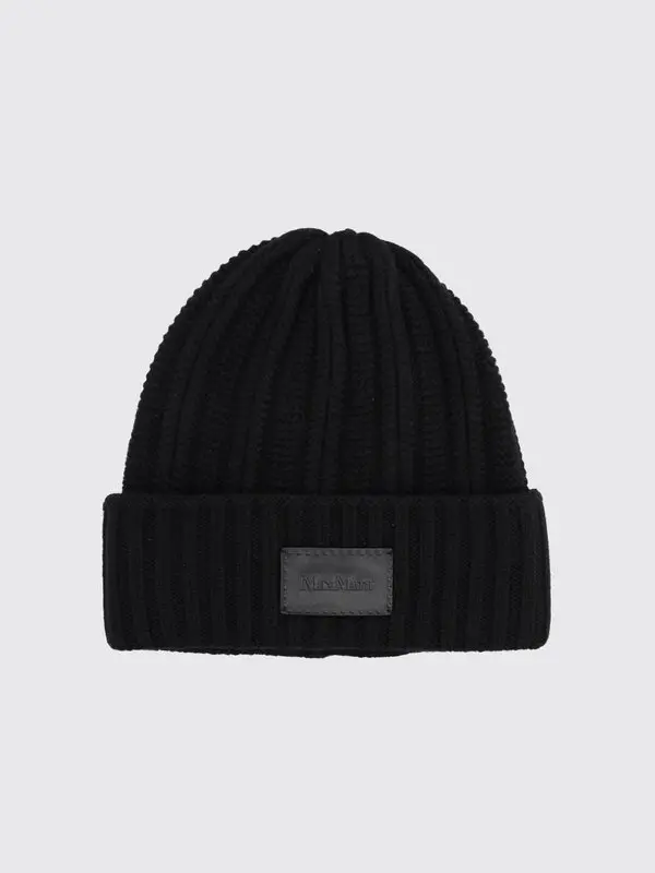 Max Mara Ribbed Beanie - Black