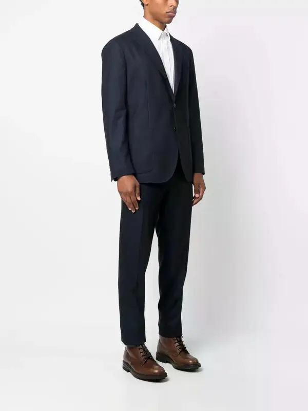 Boglioli Single-breasted Virgin Wool Suit - Blue