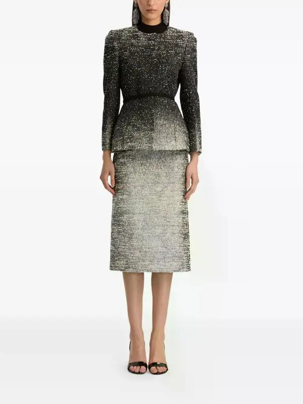 Oscar De La Renta Ombré Bouclé Jacket