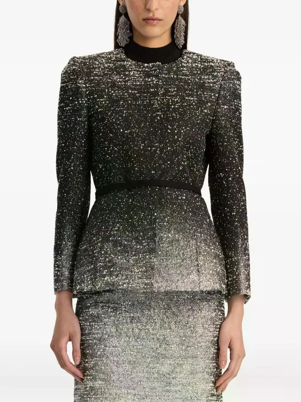 Oscar De La Renta Ombré Bouclé Jacket
