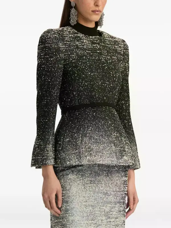 Oscar De La Renta Ombré Bouclé Jacket