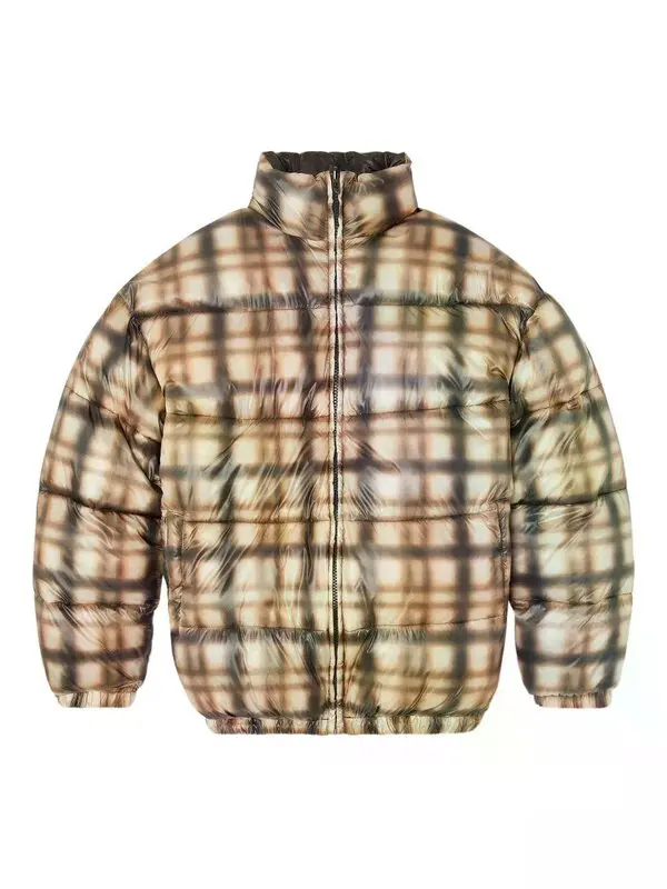 DIESEL® Reversible Jacket With Check Pattern And Drawstring Hem
